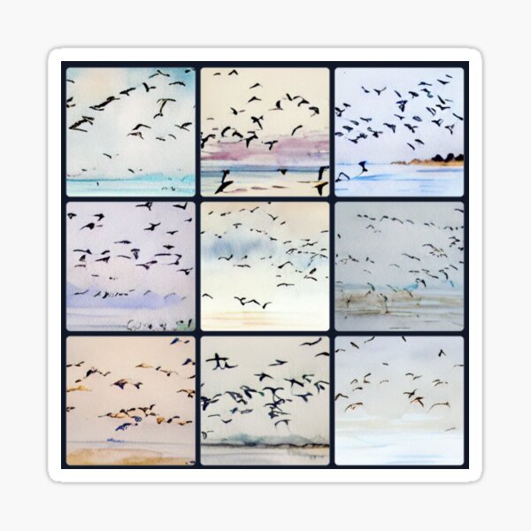 "Migratory Birds Pack" Sticker for Sale by CinderPress | Redbubble