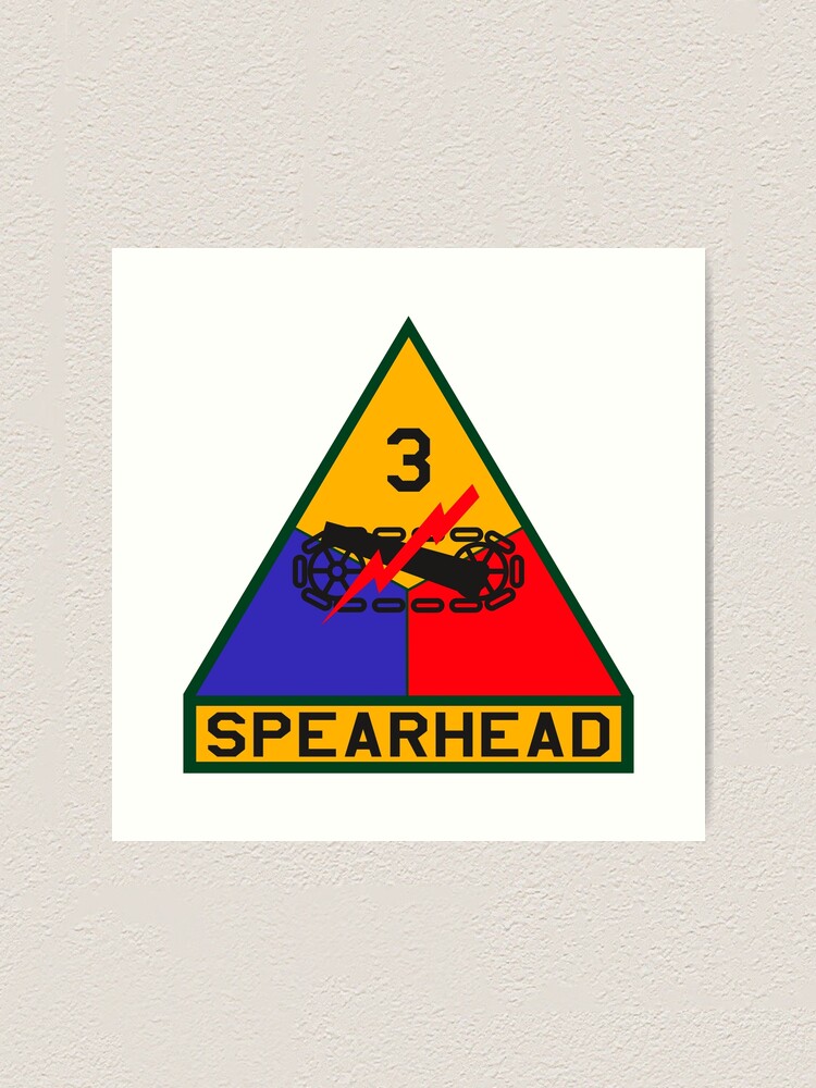 "US Army - The 3rd Armored Division, SPEARHEAD - Clean Style " Art ...