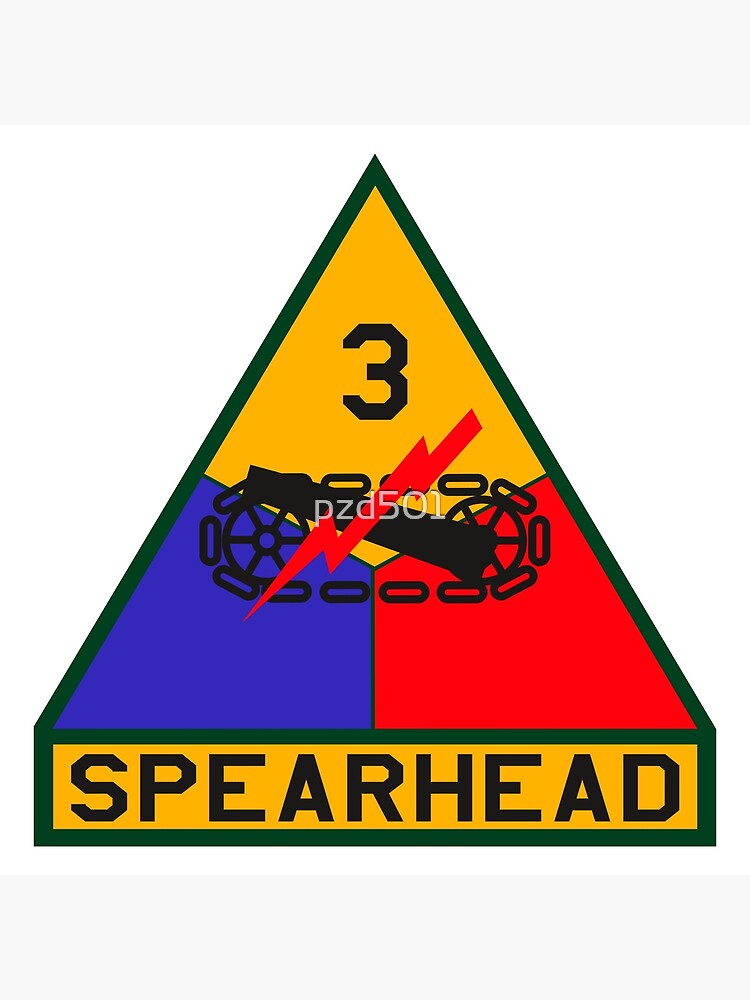 "US Army - The 3rd Armored Division, SPEARHEAD - Clean Style " Poster ...
