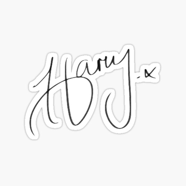 "HARRY STYLES SIGNATURE " Sticker for Sale by Scdeck | Redbubble