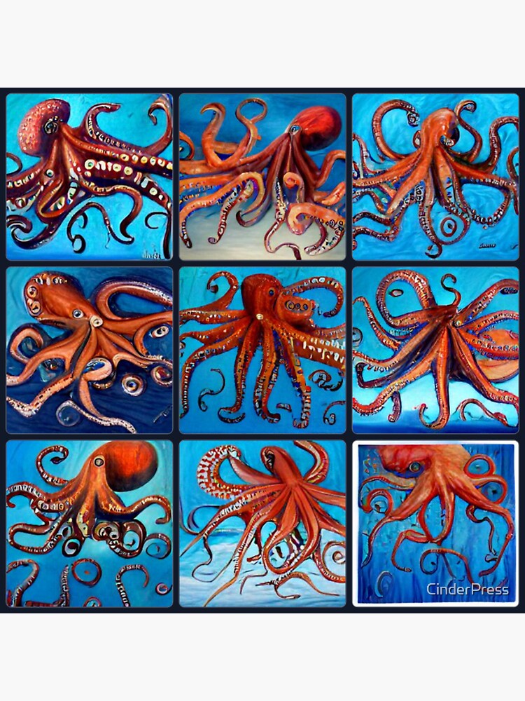 "Octopus Pack" Sticker for Sale by CinderPress | Redbubble