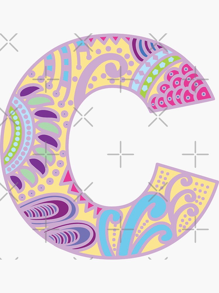 "C Monogram " Sticker for Sale by HarrisonDesign | Redbubble