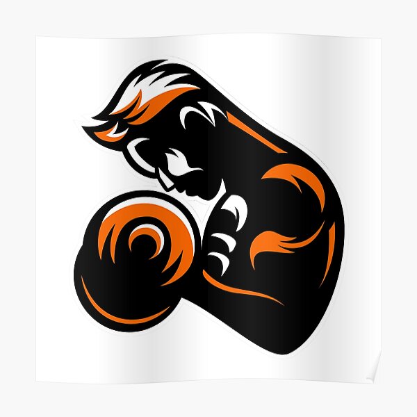 "Bicep Curl" Poster for Sale by agelessfitfreak | Redbubble