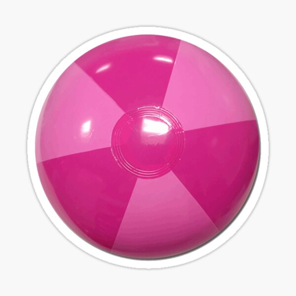 "Pink Beach Ball Sticker" Sticker for Sale by buy4goodluck | Redbubble