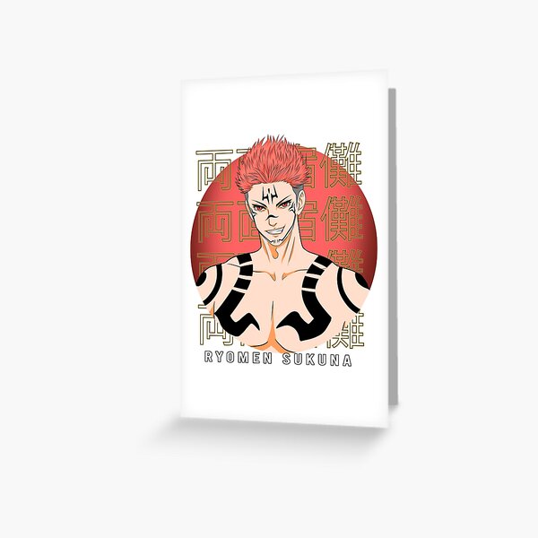 "Jujutsu Kaisen Sukuna" Greeting Card for Sale by FireFitz | Redbubble