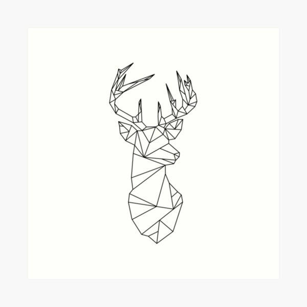"Geometric Stag" Art Print for Sale by literarydreamrs | Redbubble