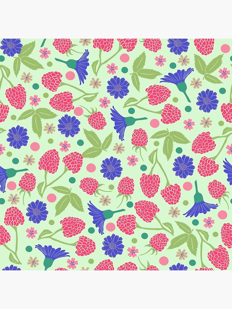 "Very Berry Mint Berries and Blooms" Poster for Sale by dKarthdesign ...