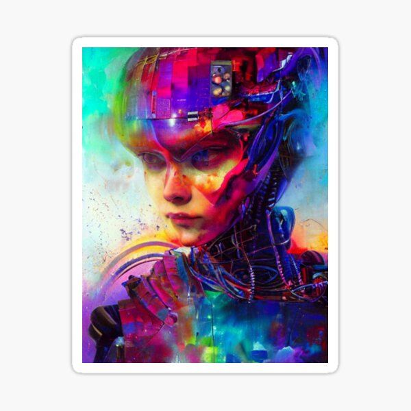 "Art Merchandise, Humans and the Environment, Digital Cyborg, woman ...