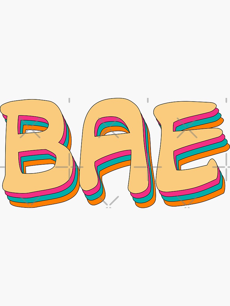 "BAE" Sticker for Sale by groovypopart | Redbubble