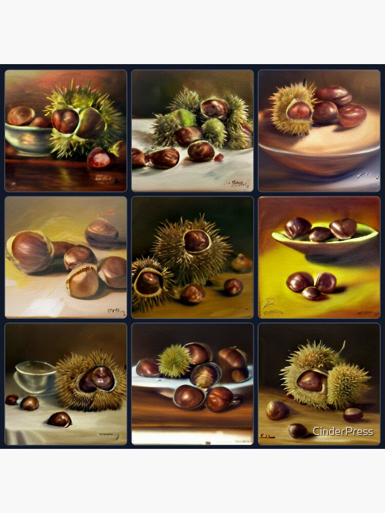 "Chestnuts Pack" Sticker for Sale by CinderPress | Redbubble