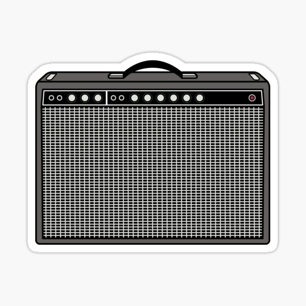 "Deluxe Reverb Amp" Sticker for Sale by SolitarySpace | Redbubble