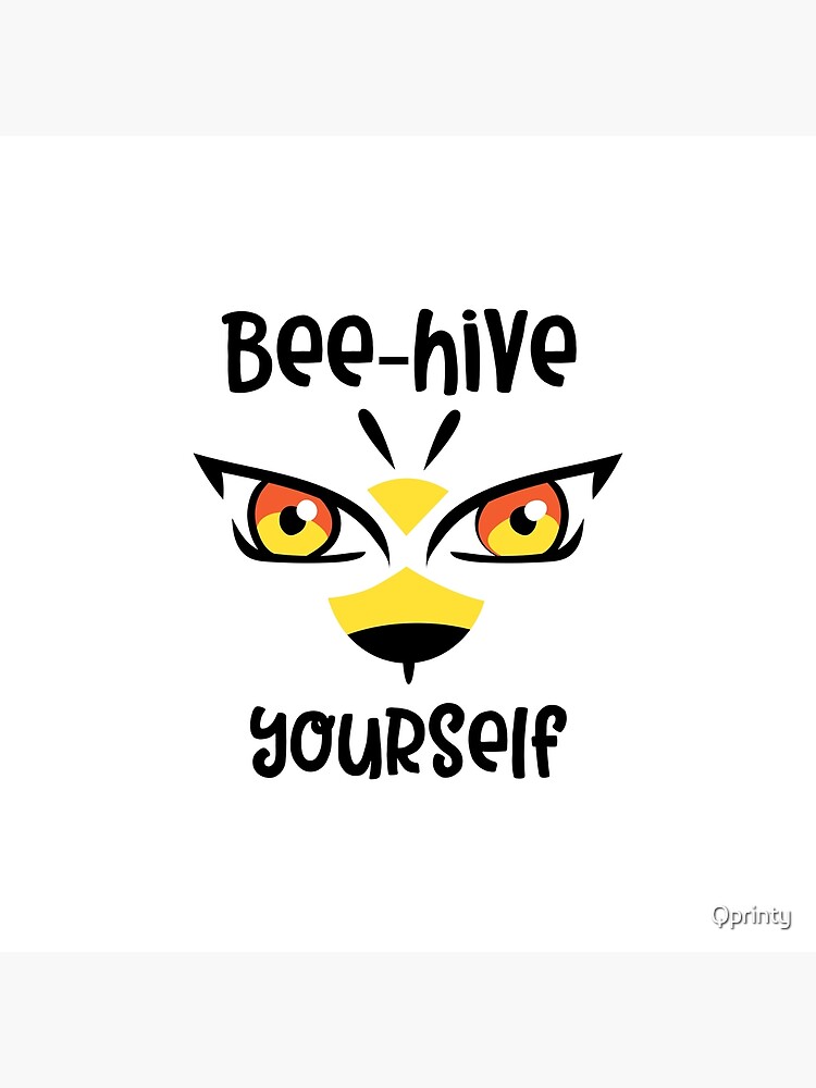 Poster « Ruche d'abeille vous-même - Abeille drôle - Apiculteurs - Yeux ...