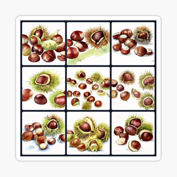 "Chestnuts Pack" Sticker for Sale by CinderPress | Redbubble
