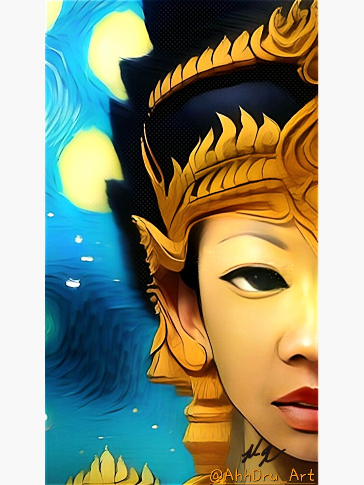 "Apsara on starry night" Sticker for Sale by AhhDru | Redbubble