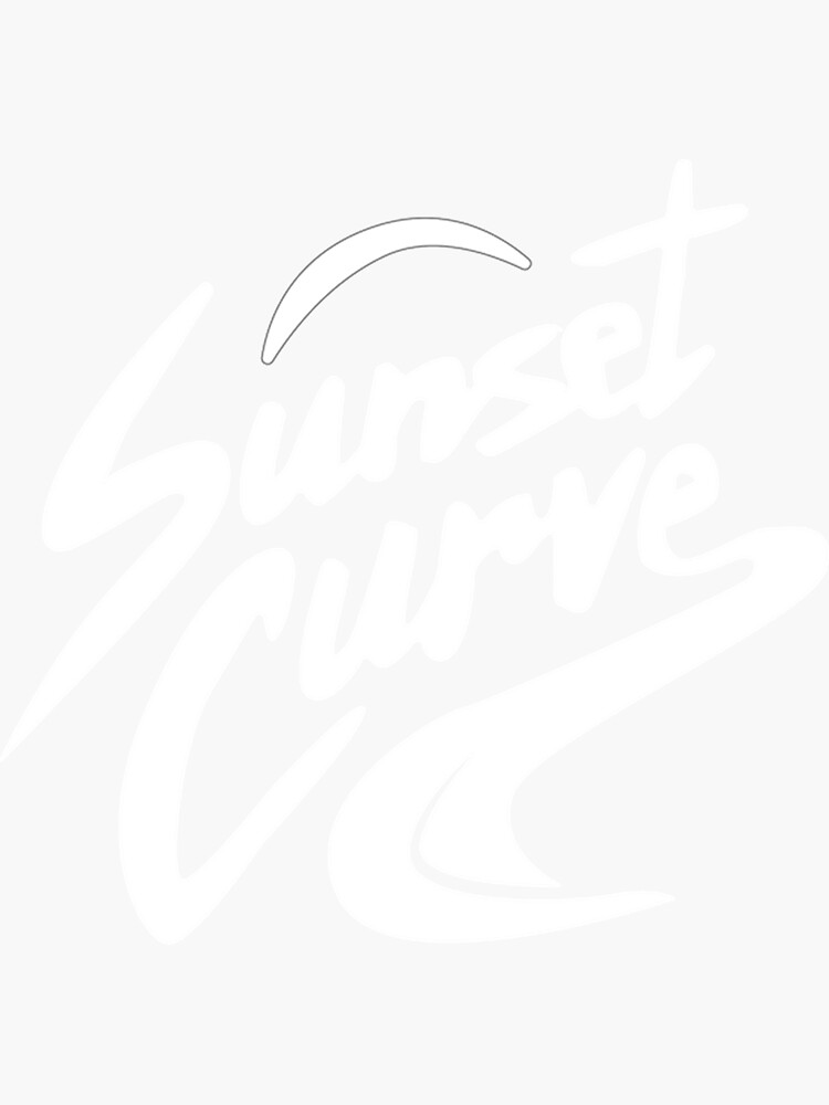 "sunset curve logo " Sticker for Sale by ArianaDilts | Redbubble