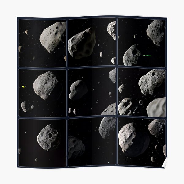 "Asteroids Pack" Poster for Sale by CinderPress | Redbubble