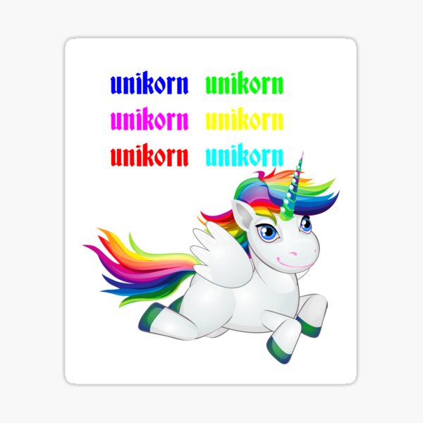 "spectrum unicorn design unikorn in color" Sticker for Sale by Lisajon ...