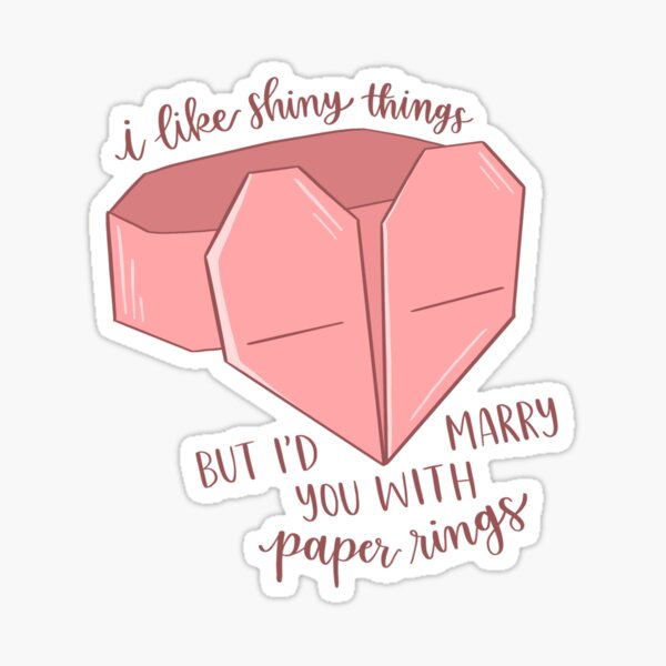 "paper rings" Sticker for Sale by elle-artss | Redbubble
