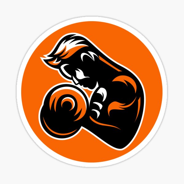 "Bicep Curl" Sticker for Sale by agelessfitfreak | Redbubble