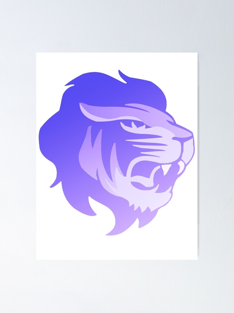 "Purple Lion, Animals style" Poster for Sale by Dven-Clothes | Redbubble