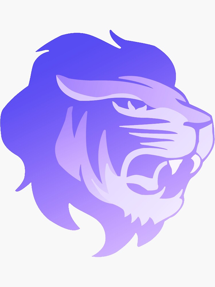 "Purple Lion, Animals style" Sticker for Sale by Dven-Clothes | Redbubble