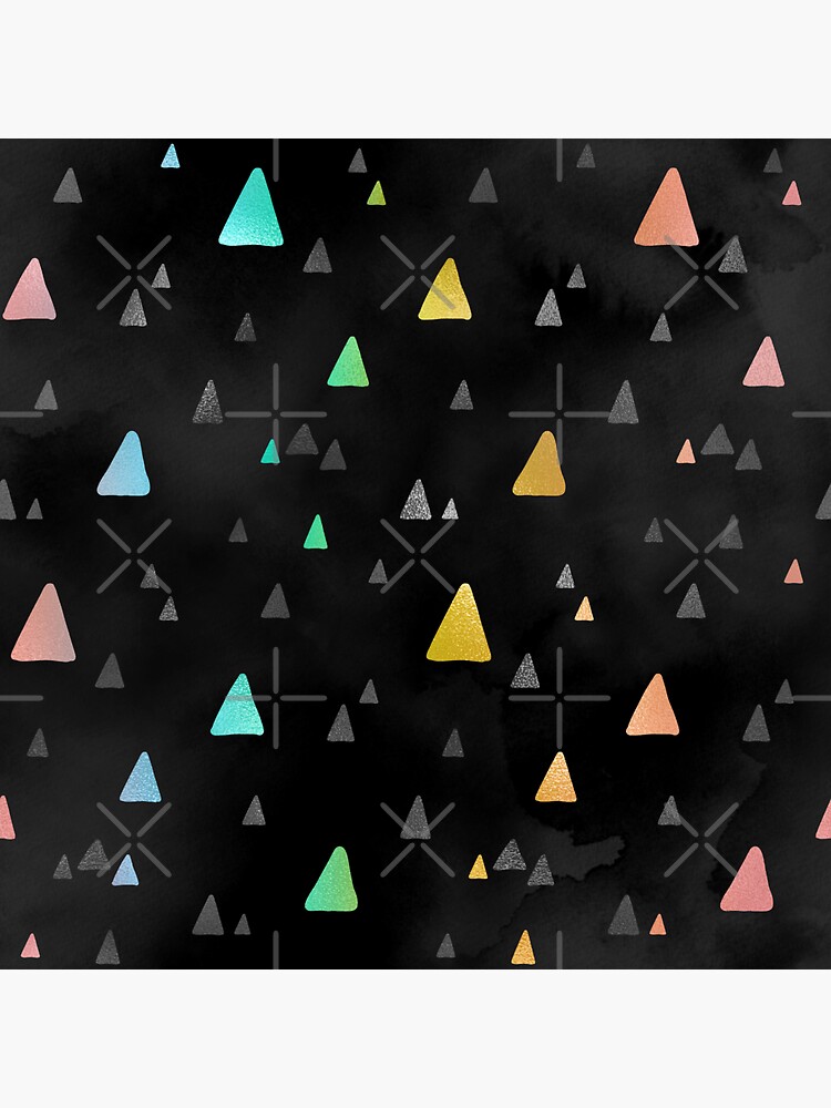 "Rainbow and Black Pattern of Acute Triangles" Sticker for Sale by ...