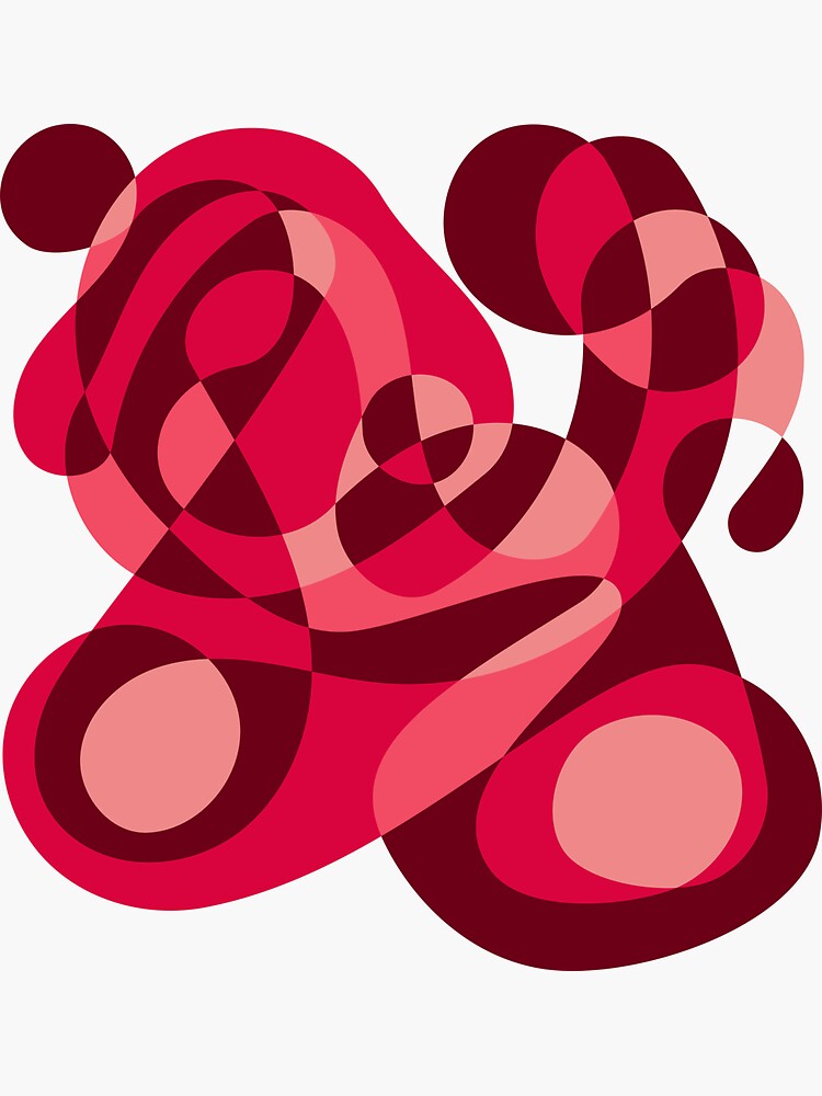 "Surreal Shapes (Miro Inspired)" Sticker for Sale by Texterns | Redbubble