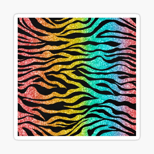 "Rainbow and Black Pattern of Tiger Stripes" Sticker for Sale by ...