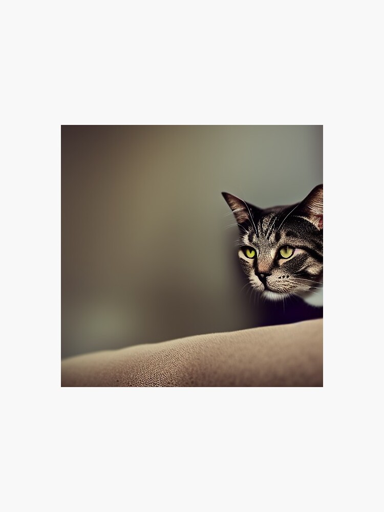 "Akanah Dyer the cat is happy sitting on the couch" Sticker for Sale by ...