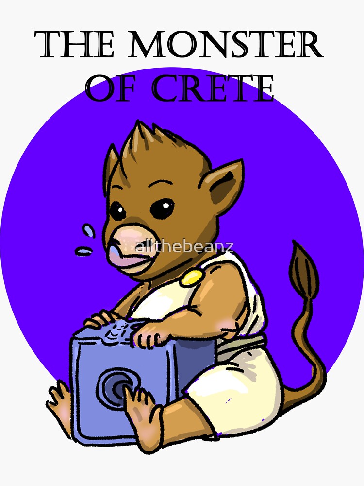 "The Monster of Crete" Sticker for Sale by allthebeanz | Redbubble