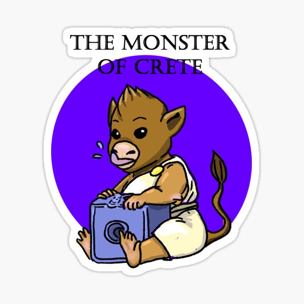 "The Monster of Crete" Sticker for Sale by allthebeanz | Redbubble