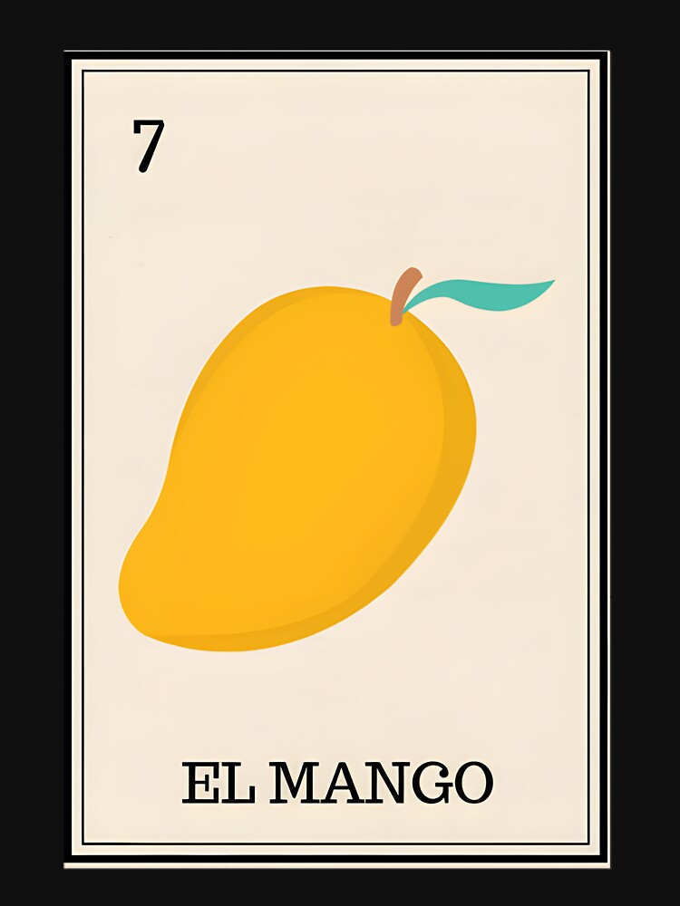 "El Mango Fruit Mexican Loteria Bingo Card Classic " T-shirt for Sale ...
