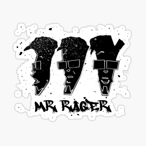 "Mr Rager " Sticker for Sale by comFad | Redbubble