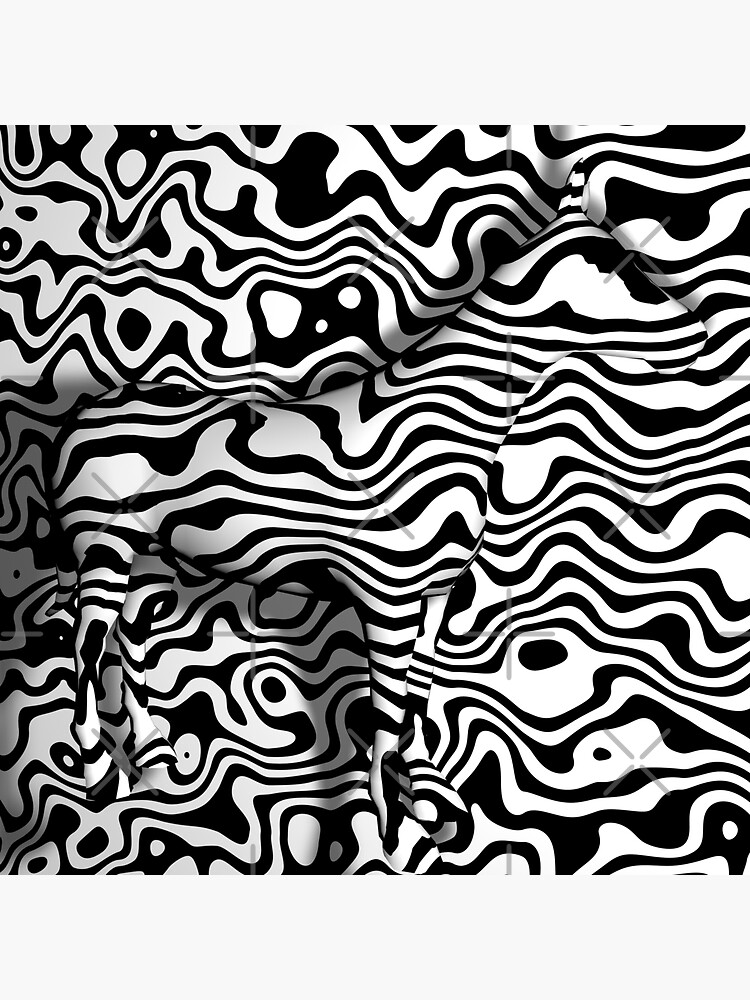 "Optical Illusion Groovy Zebra Horse" Sticker for Sale by hyproinc ...