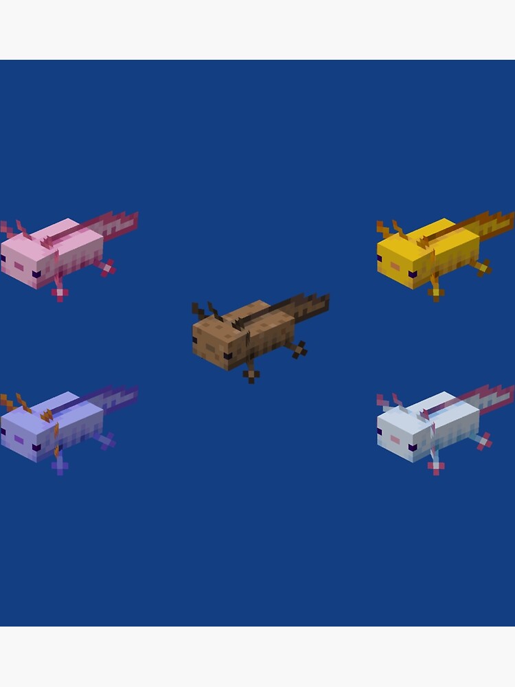 "Minecraft Axolotl Stickers" Poster for Sale by BernieGrant | Redbubble