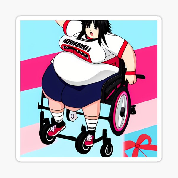 "Obese Anime Girl" Sticker for Sale by Chiccostix | Redbubble