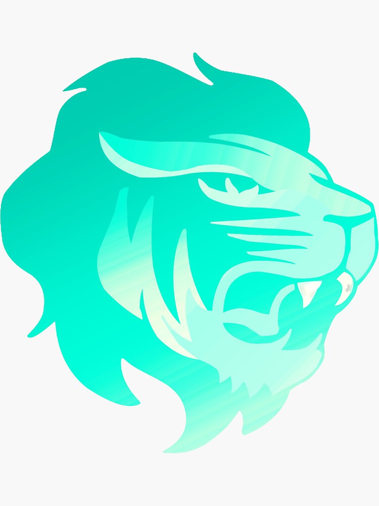 "Turquoise Lion, Animals style" Sticker for Sale by Dven-Clothes ...