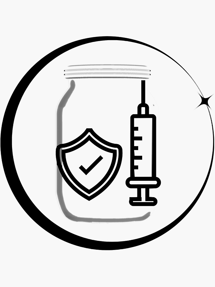 "unjabbed jabbed (white design)" Sticker for Sale by TheCharredPlank ...