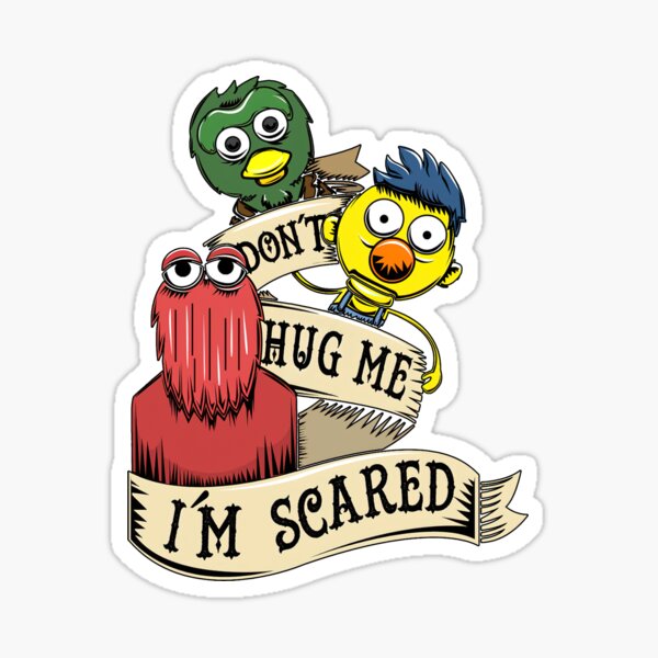 "Don't Hug Me I'm Scared DHMIS" Sticker for Sale by BixenmanAngie ...