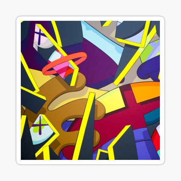 "abstract line xx" Sticker for Sale by nandosons | Redbubble