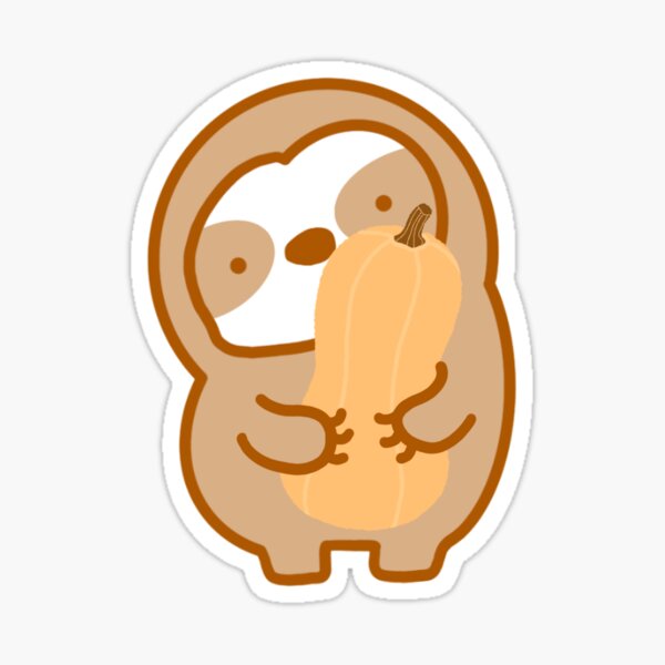 "Cute Gourd Sloth" Sticker for Sale by theslothinme | Redbubble