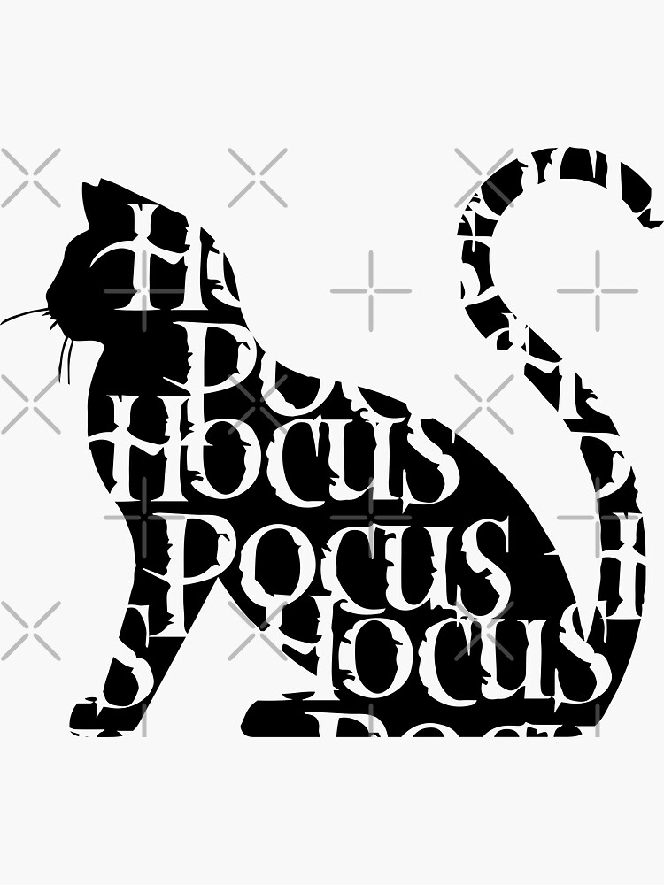 "Hocus Pocus Cat" Sticker for Sale by Joyful-Designer | Redbubble