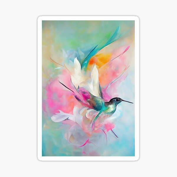 "Hummingbird Dance" Sticker for Sale by nicolelilyart | Redbubble