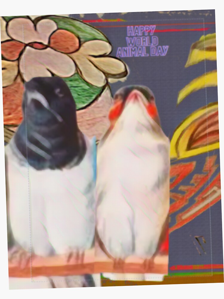 "Happy animal world day tweeties" Sticker for Sale by TriForceDesign ...