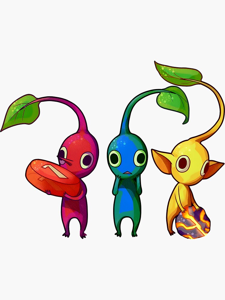 "" Pikmin by raisinmuffin."" Sticker for Sale by SumeyyeOzen | Redbubble