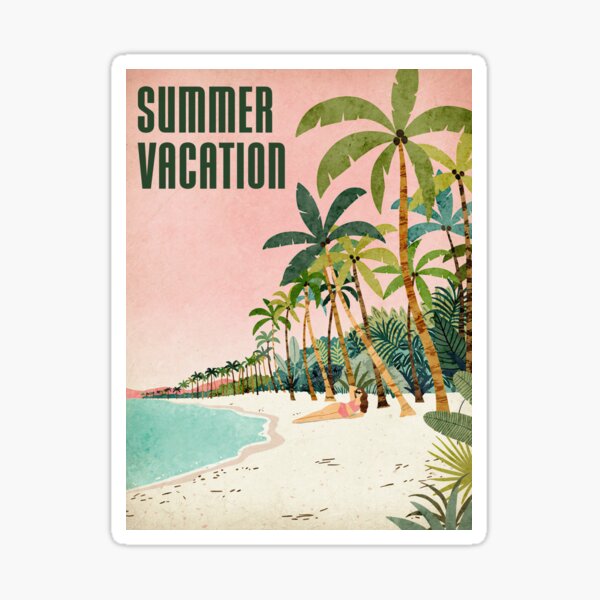 "Pinky Summer Vacation" Sticker for Sale by roherweaders33 | Redbubble