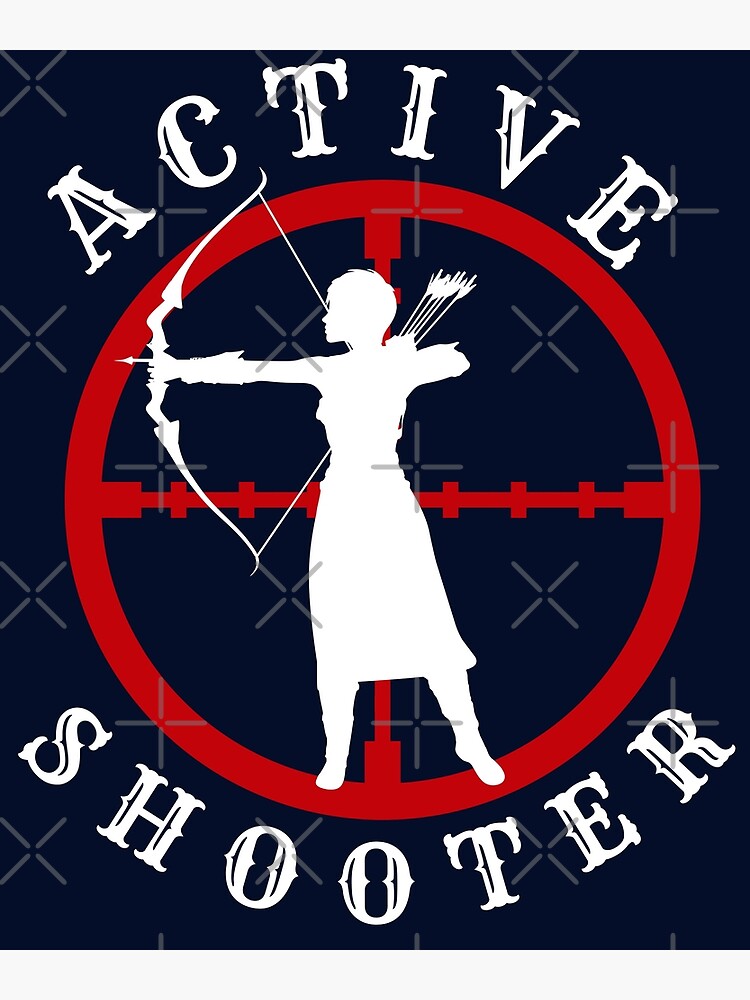 "ACTIVE SHOOTER" Poster for Sale by roarclub | Redbubble