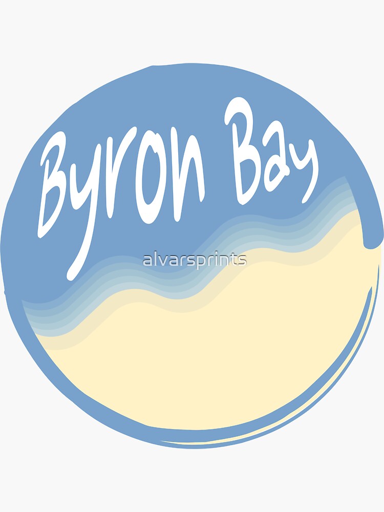 "Byron Bay Australia Beach" Sticker for Sale by alvarsprints | Redbubble