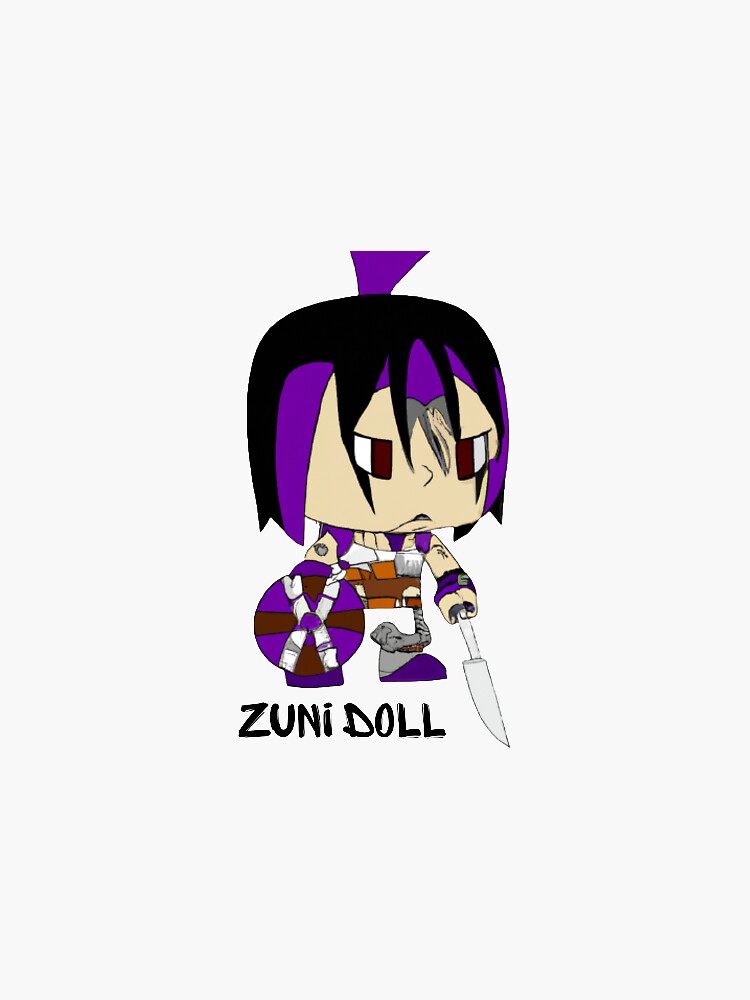 "anime zuni doll" Sticker for Sale by zlothninja | Redbubble