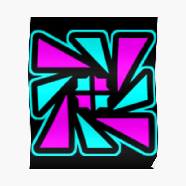 "Riot cube Geometry Dash icon" Poster for Sale by BaCalic | Redbubble